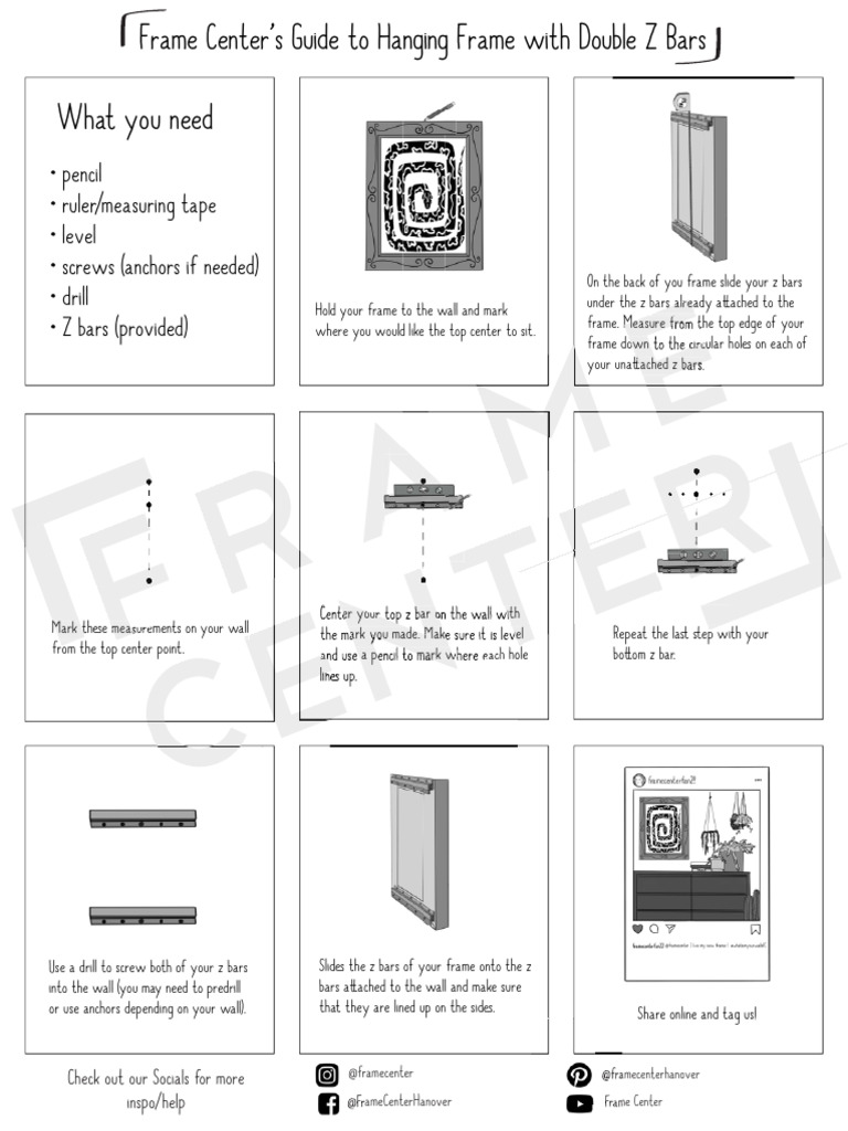 How to Hang Frames with Double Z Bars | PDF