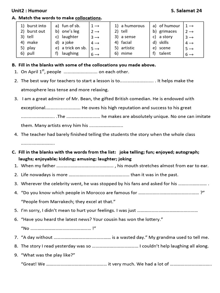 U2 Vocab. Colloc. Practice | PDF