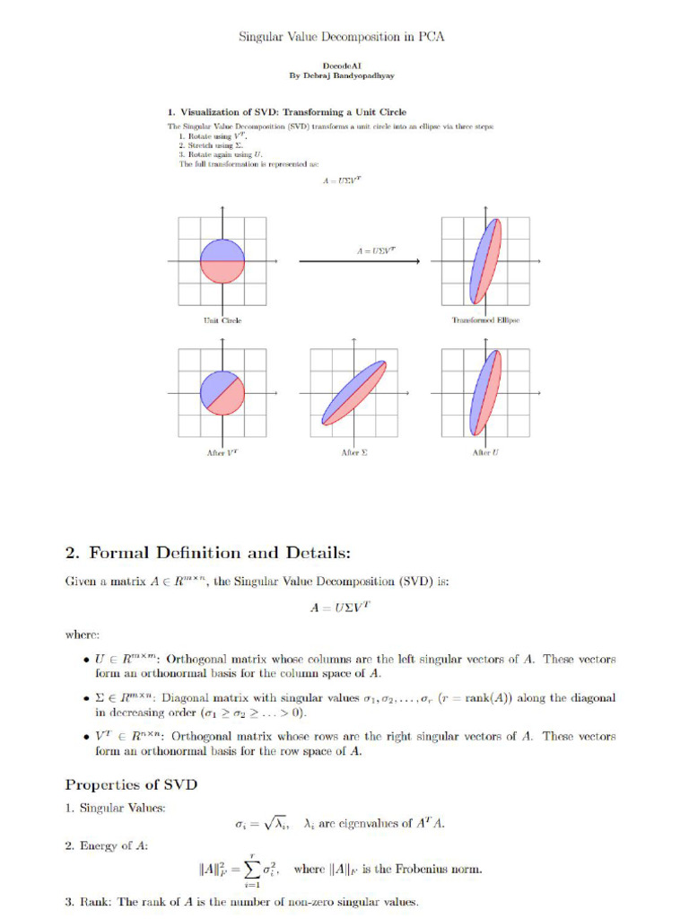 SVD in PCA | PDF