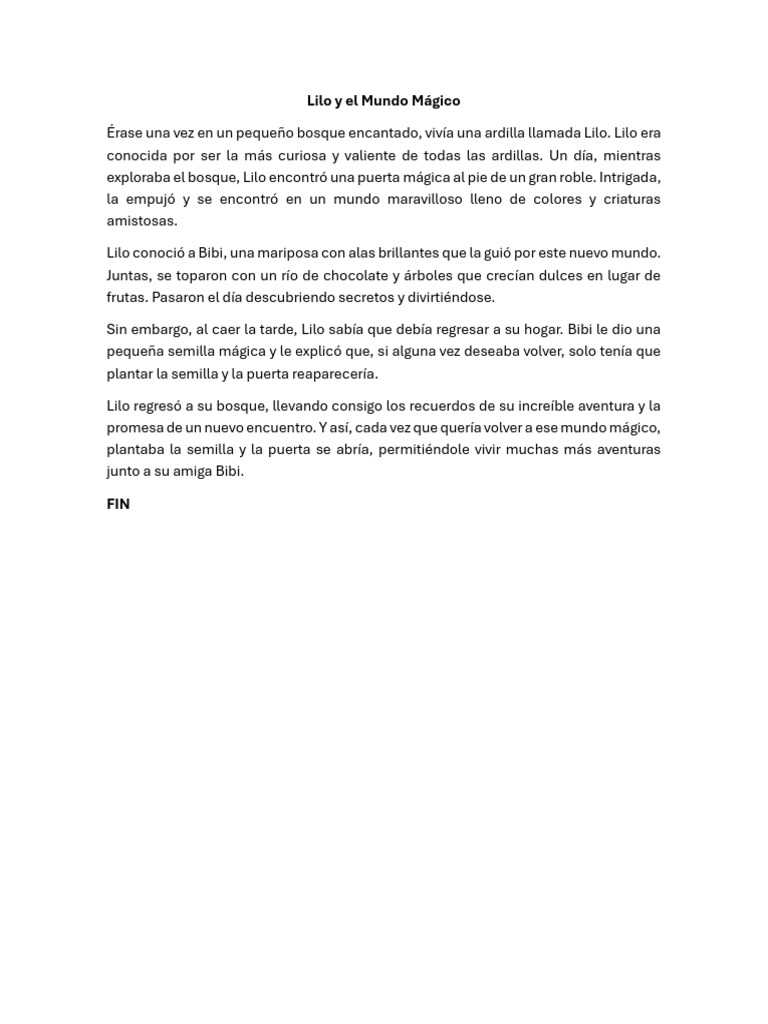 Lilo y El Mundo Mágico | PDF