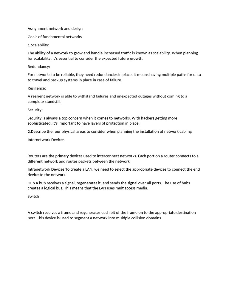 Kimberly Maina Assign 1 Network Design | PDF