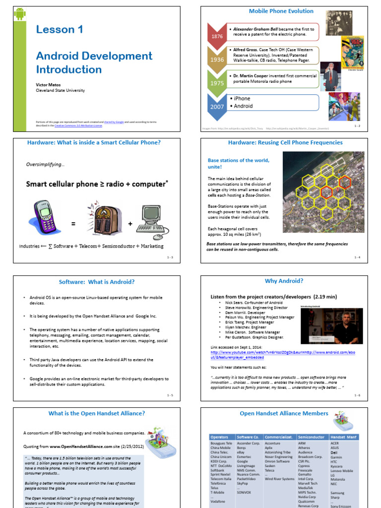 Android Chapter01 Intro | PDF | Android (Operating System) | Telephone