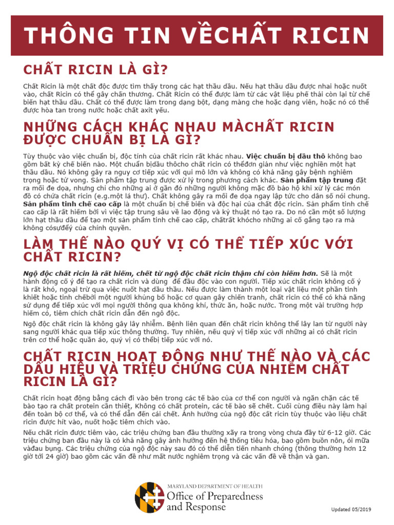 Ricin Vietnamese | PDF