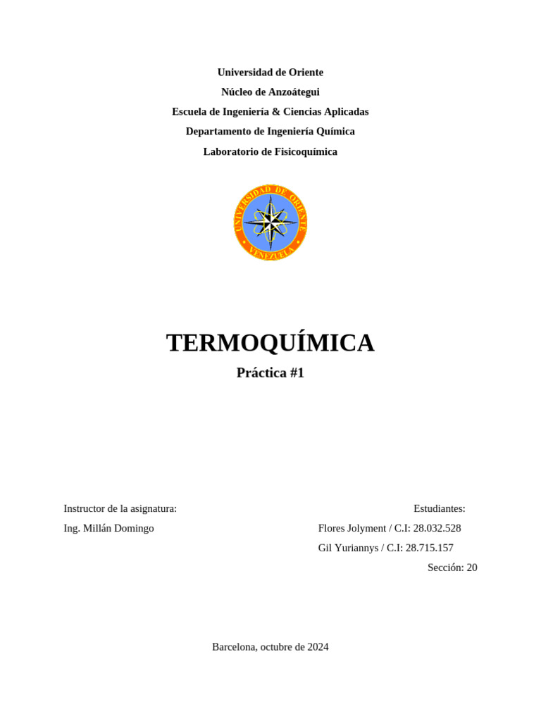Termoquímica Trabajo | PDF | Calor | Entalpía