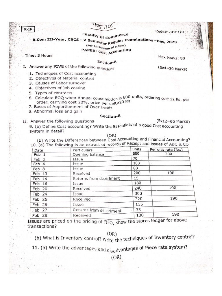 Bcom V Sem Qps Jan2024 | PDF