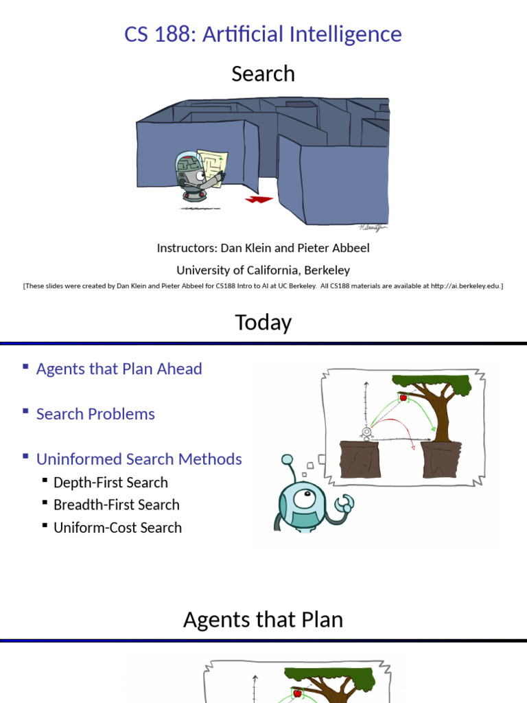 SP14 CS188 Lecture 2 - Uninformed Search | PDF | Theoretical Computer Science | Algorithms And ...