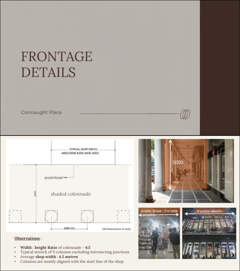 Frontage Details: Connaught Place | PDF