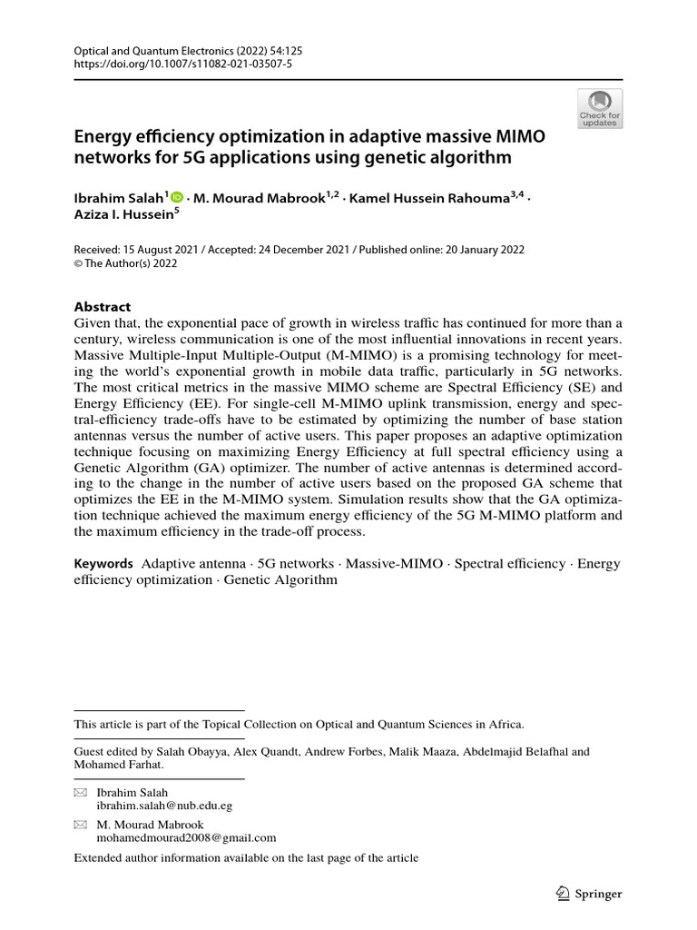 4-Energy Efficiency Optimization in Adaptive Massive MIMO-1 | PDF