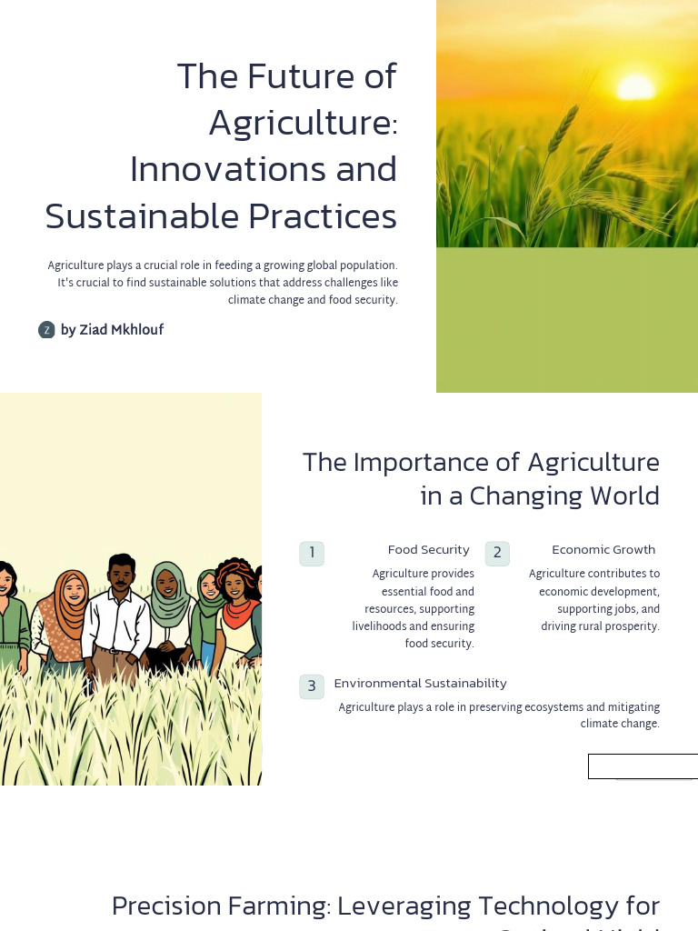 Future Innovations in Sustainable Agriculture | PDF | Agriculture ...