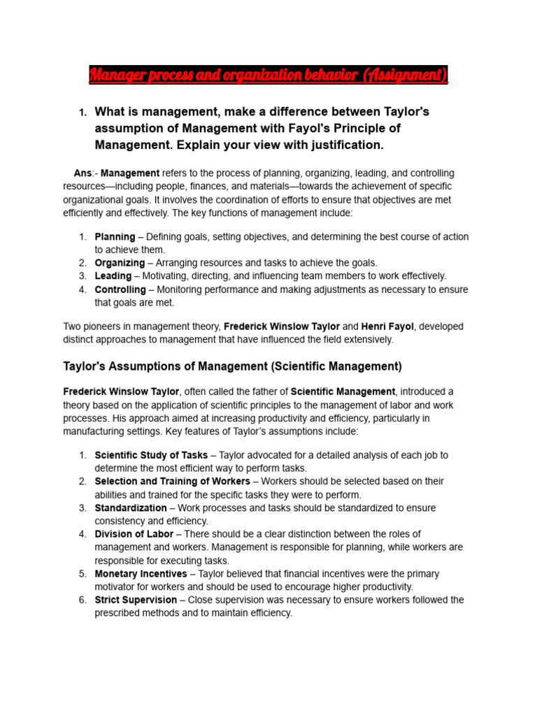 MPOB Assignment | PDF | Goal | Goal Setting