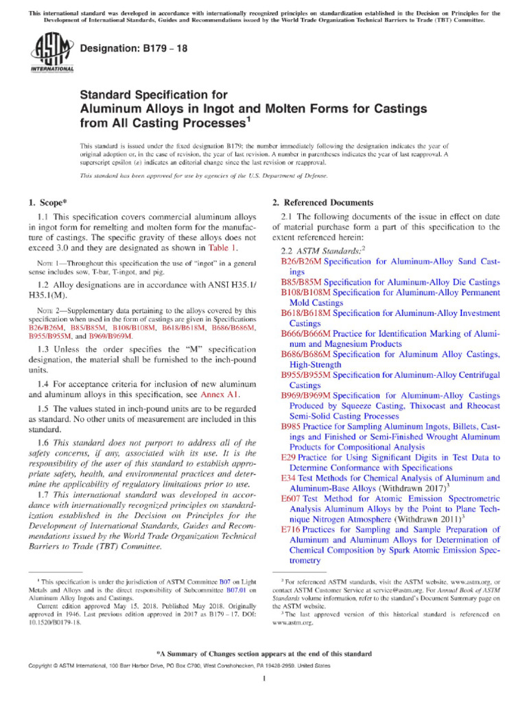 Astm B179 - 18 | PDF
