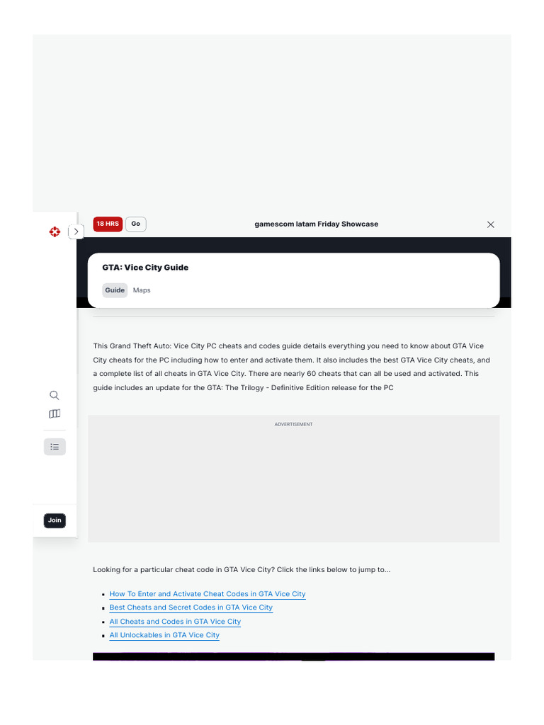 GTA Vice City PC Cheats and Codes - GTA - Vice City Guide - IGN | PDF