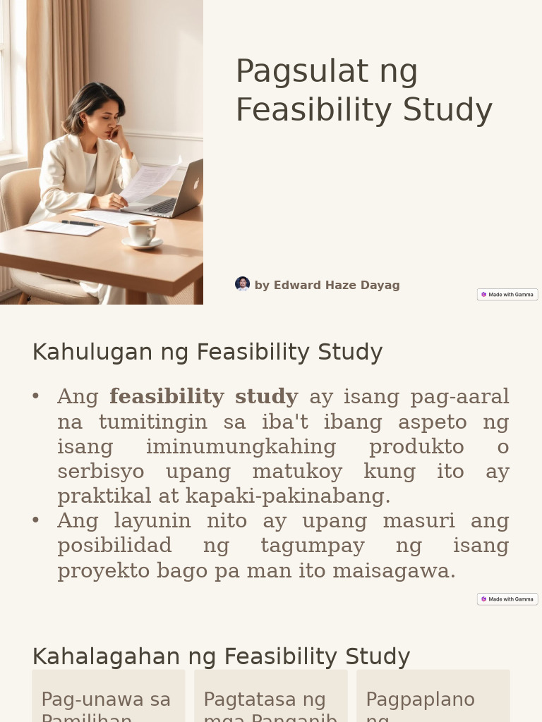 Pagsulat NG Feasibility Study | PDF