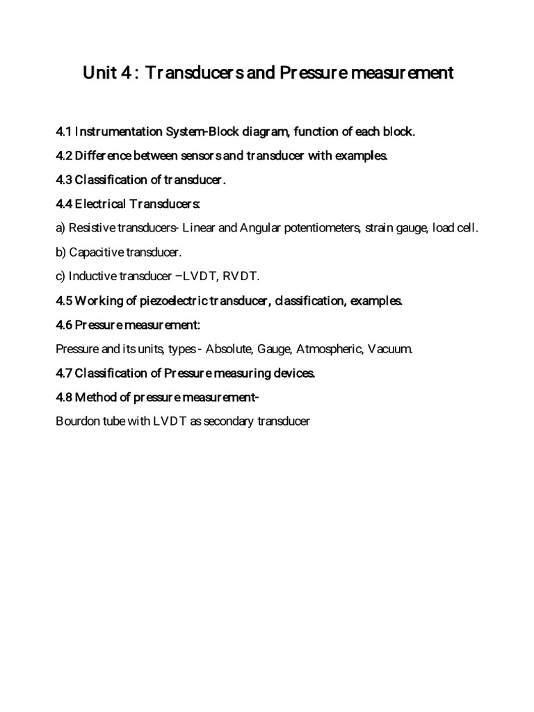 4 EEM | PDF | Pressure Measurement | Capacitor