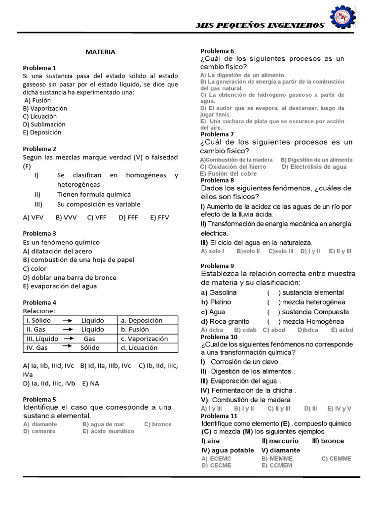 Repaso I Bimestre Quimica 5to | PDF | Núcleo atómico | Átomos