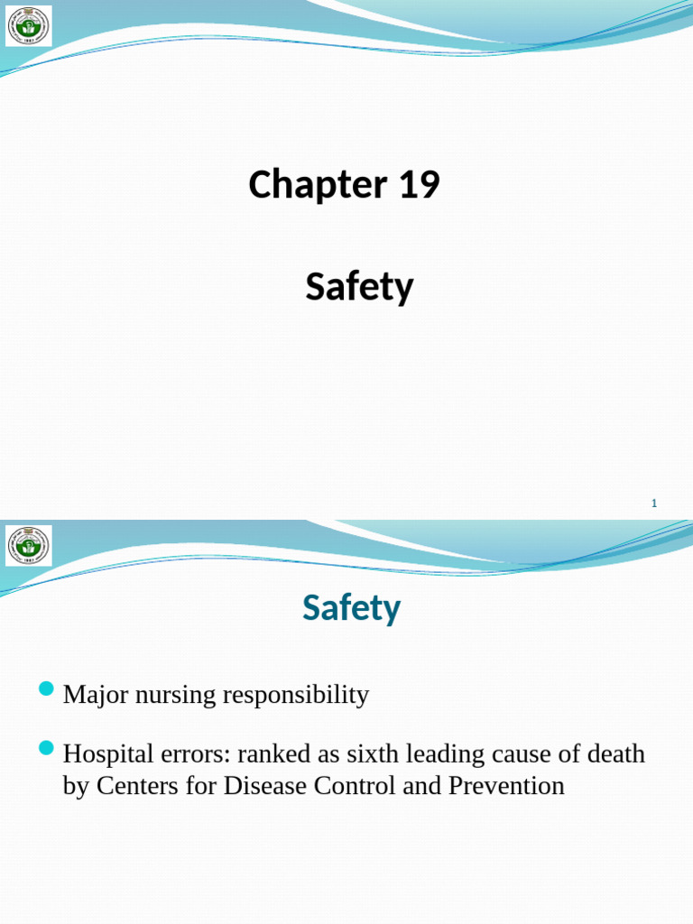 Chapter-19-Safety | PDF | Diseases And Disorders | Medical Specialties
