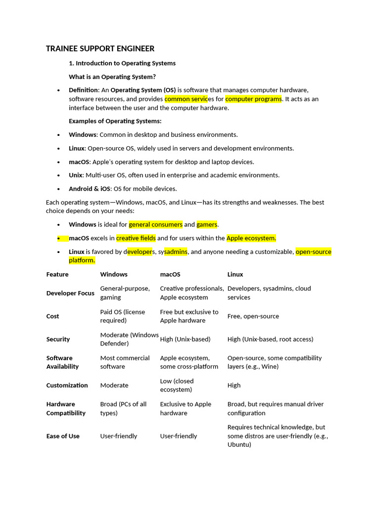 Comprehensive Guide to Operating Systems | PDF | Process (Computing ...