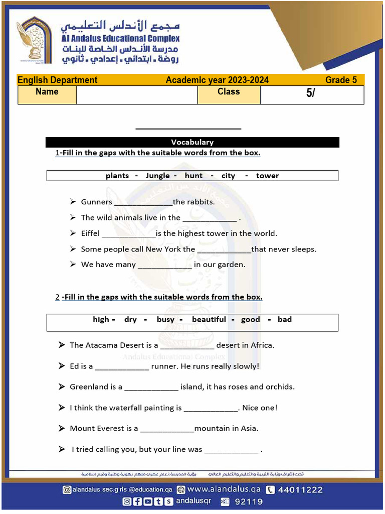 Grade 5 Module 3 Test Pdf Language Arts And Discipline