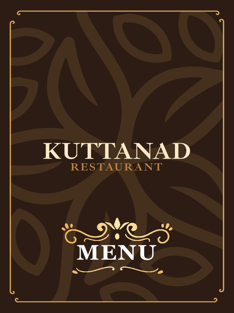 Menu Card A4 Kuttanadu Print File | PDF | Asian Cuisine | Indian Cuisine