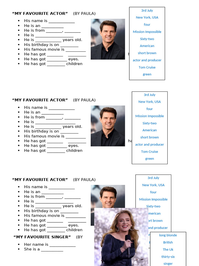 My Favourite Person 1ero | PDF