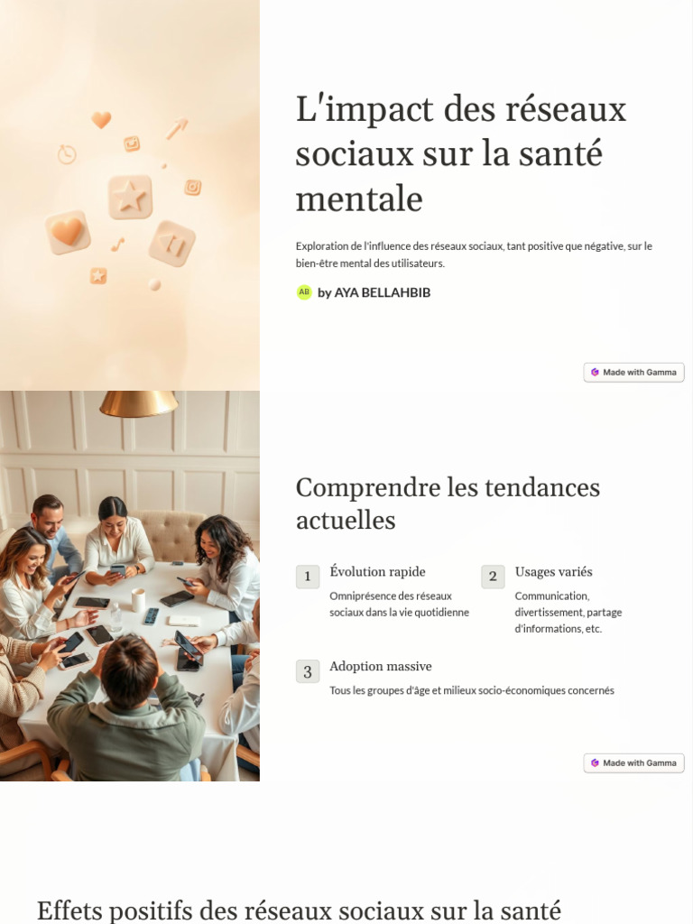 Limpact Des Reseaux Sociaux Sur La Sante Mentale | PDF | Santé mentale ...