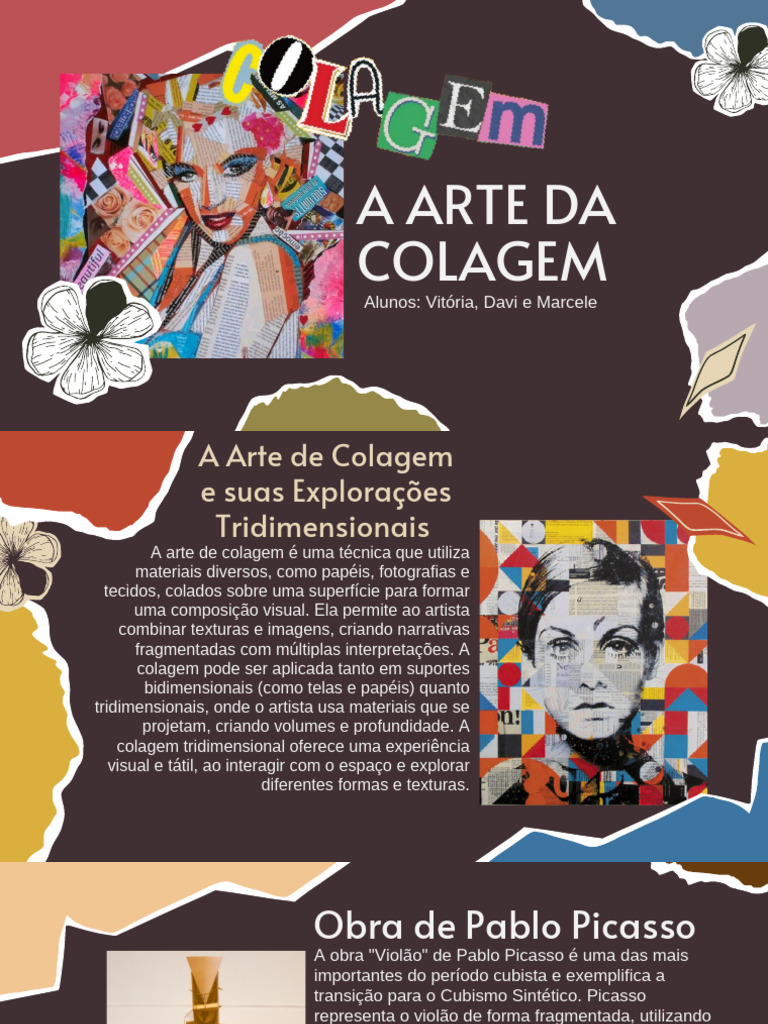 A Arte Da Colagem. | PDF | Colagem | Pablo Picasso