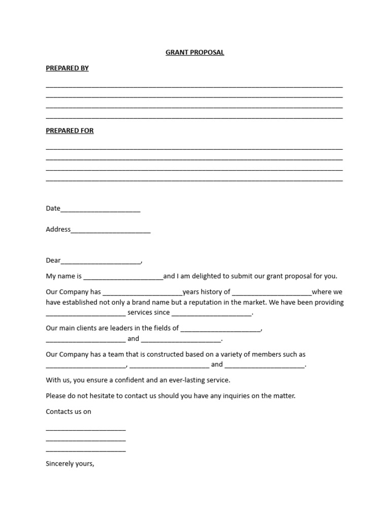 Grant Proposal Template | PDF | Government