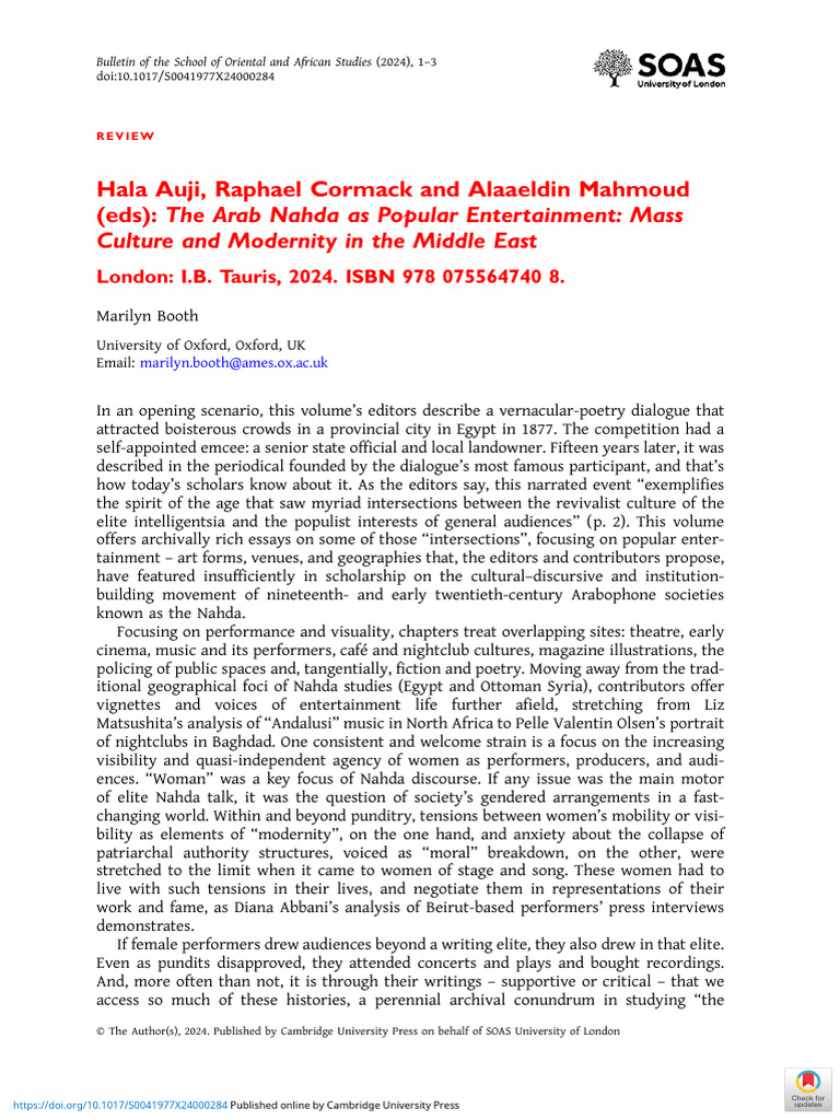 Arab Nahda: Popular Culture Insights | PDF | History