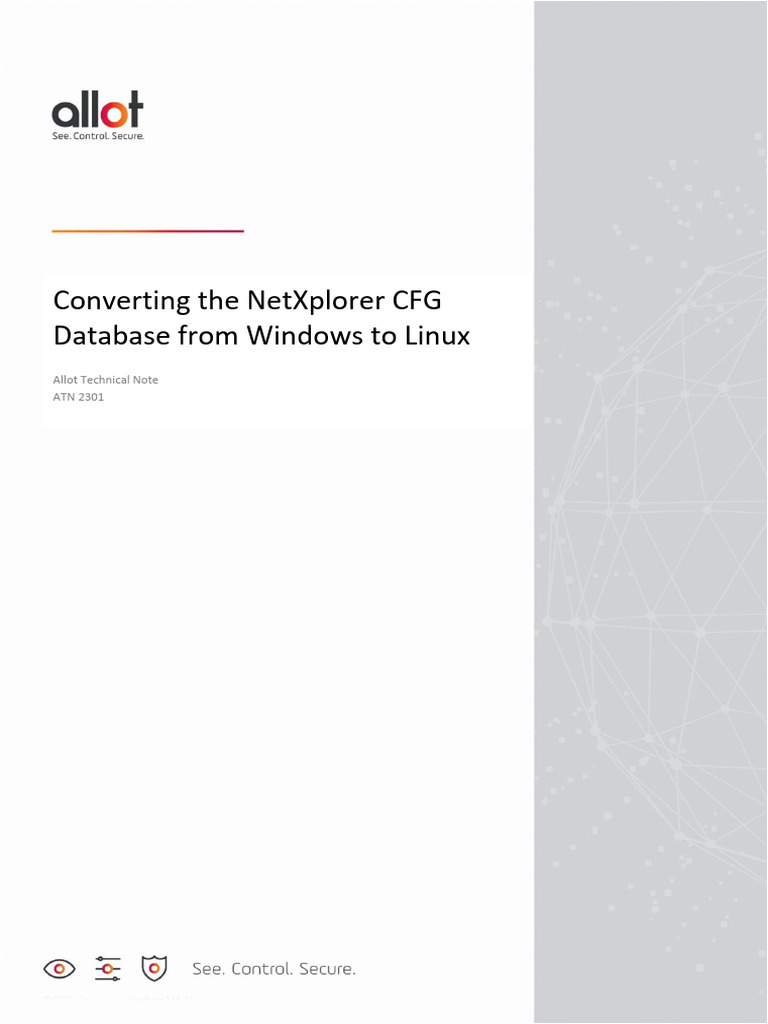 ATN 2301 - Converting The NetXplorer CFG Database From Windows To Linux | PDF | Computer File ...