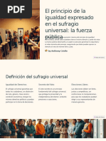 El Principio de Igualdad Expresando El Sufragio Universal | PDF