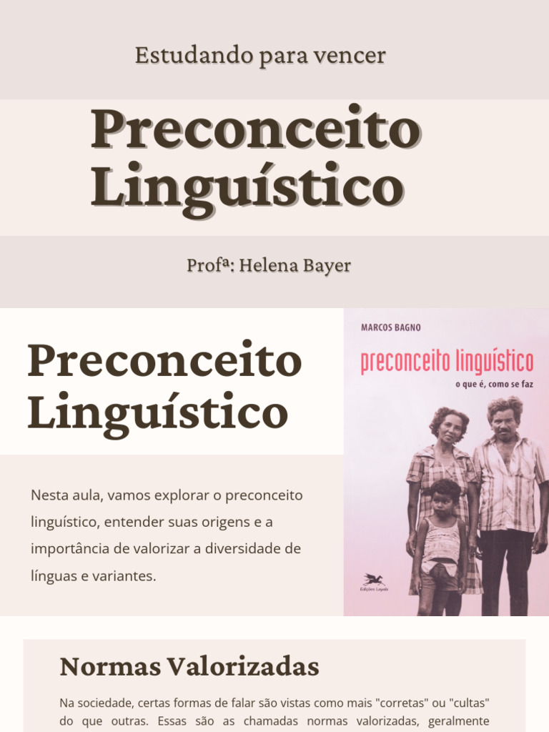 Preconceito Linguistico | PDF | Linguística | Aprendizado