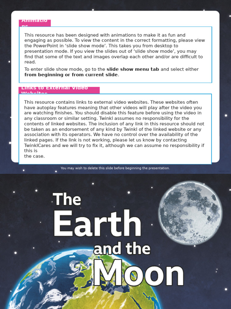 Earth and The Moon | PDF | Moon | Natural Satellite
