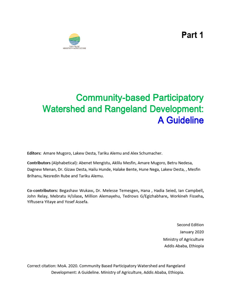 Community Based Participatory Watershade Guideline CBPWSG Updated Part ...