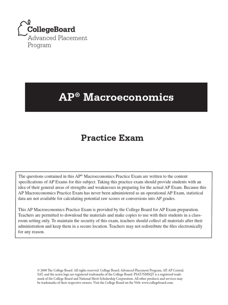 AP Macro 2008 Practice | PDF | Fiscal Policy | Interest