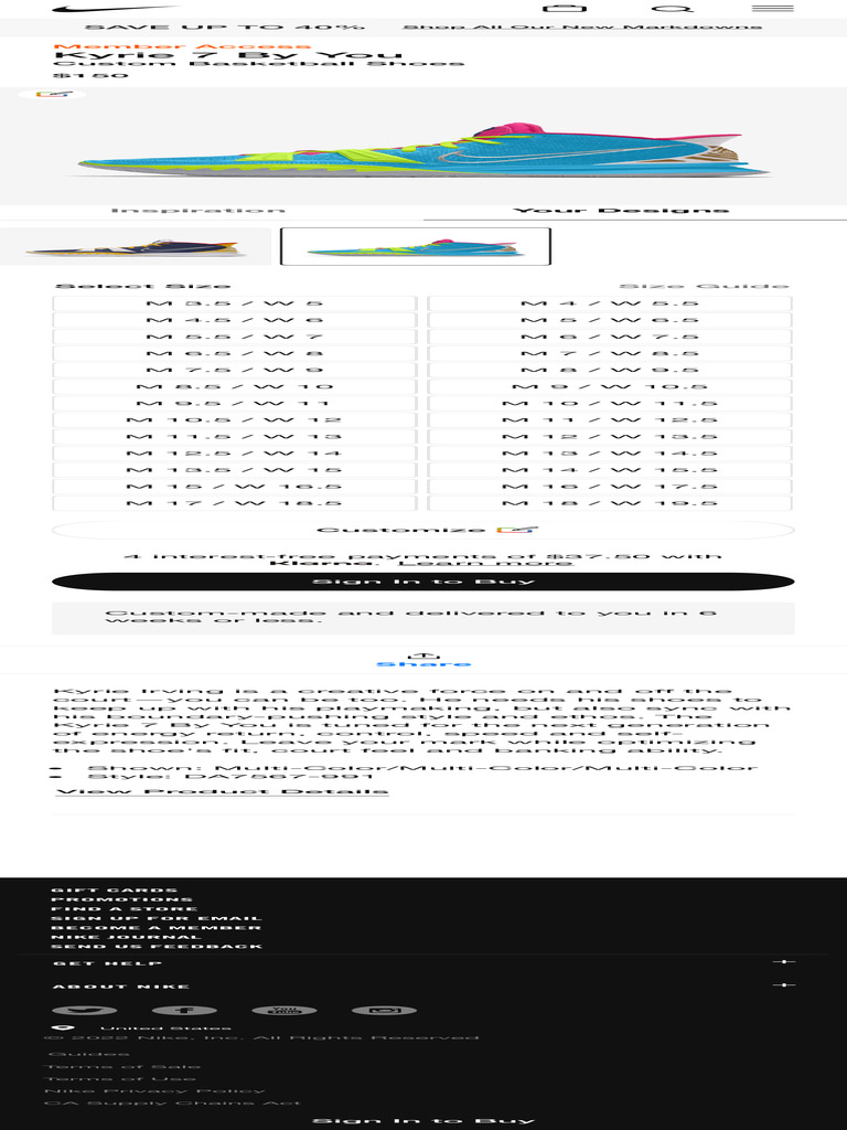 Kyrie 7 by You Custom Basketball Shoes. Nike - Com 2 | PDF
