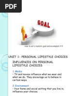 Gr. 9, Term 1, Week 3 Goal-Setting Skills, Personal Lifestyle Choices | PDF | Goal | Goal Setting