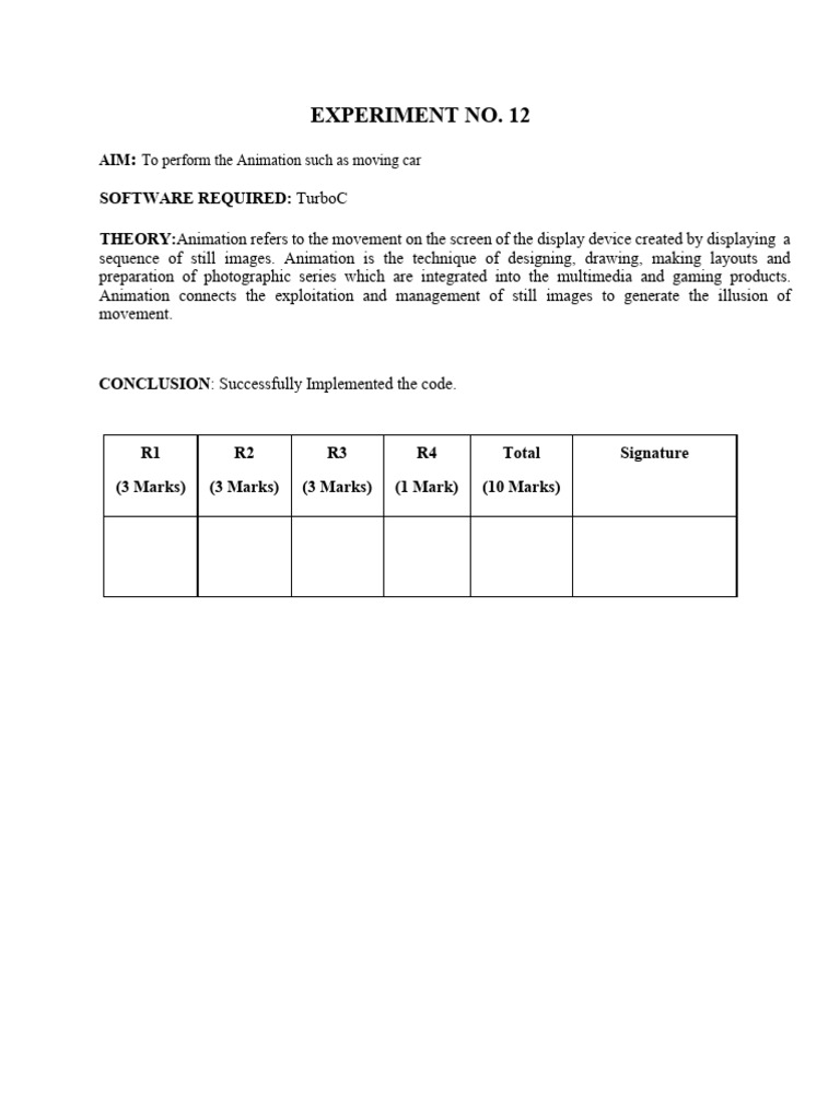 Experiment No 12 | PDF