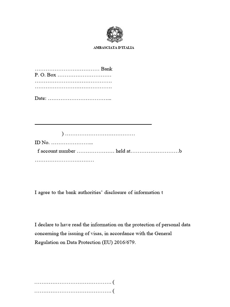 3a Bank Verification Letter From Applicant General | Pdf | Finance 