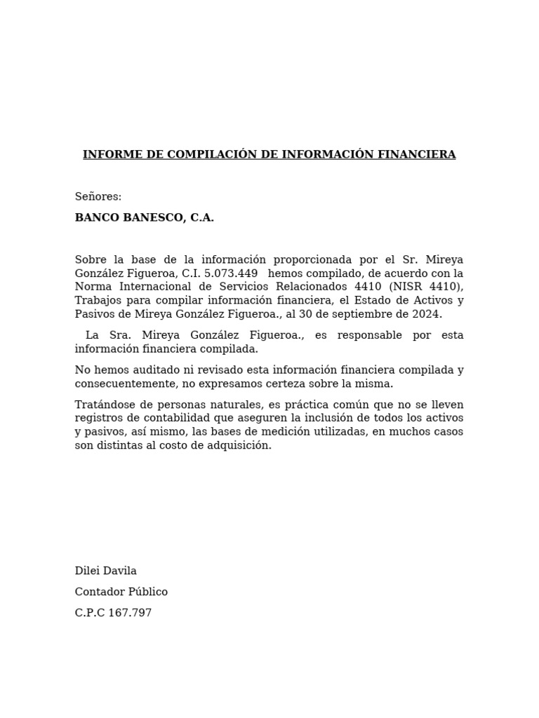 Informe de Compilación | PDF