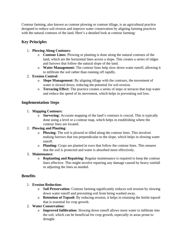 Contour farming | PDF | Surface Runoff | Soil