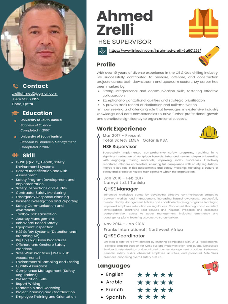 Ahmed Zrelli | PDF | Occupational Safety And Health | Safety