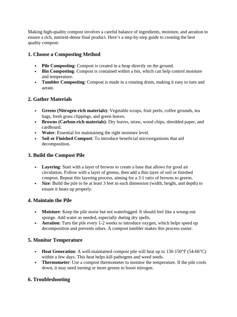 How to Make High-Quality Compost | PDF | Compost | Agriculture