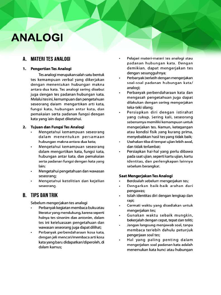 Tiu 1 Analogi | PDF