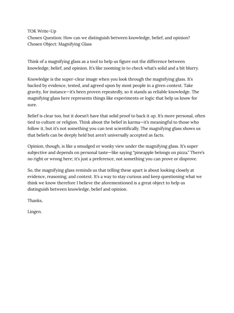 TOK Write-Up | PDF
