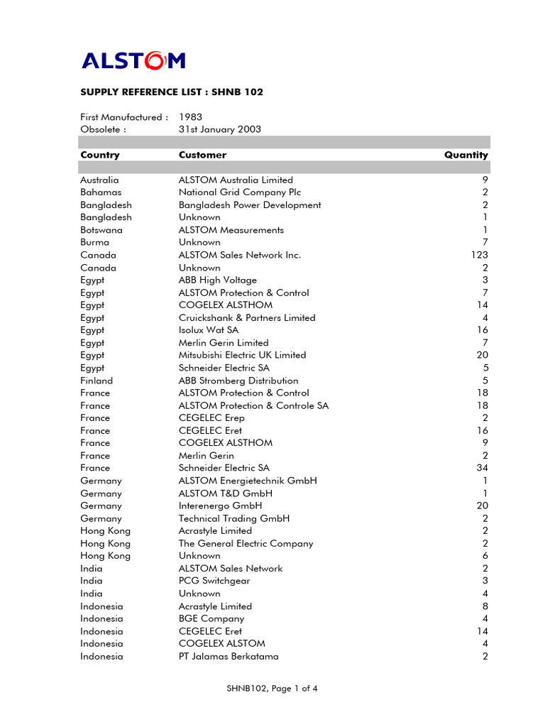 SHNB 102 | PDF | Siemens | Electrical Engineering