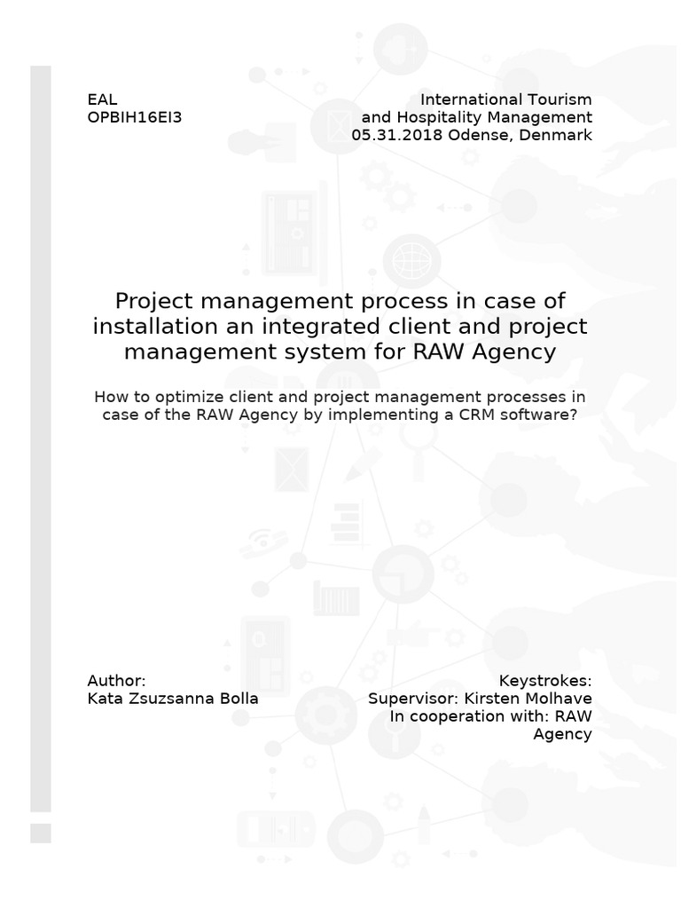 Project Management Process in Case of The RAW Agency by Implementing A ...