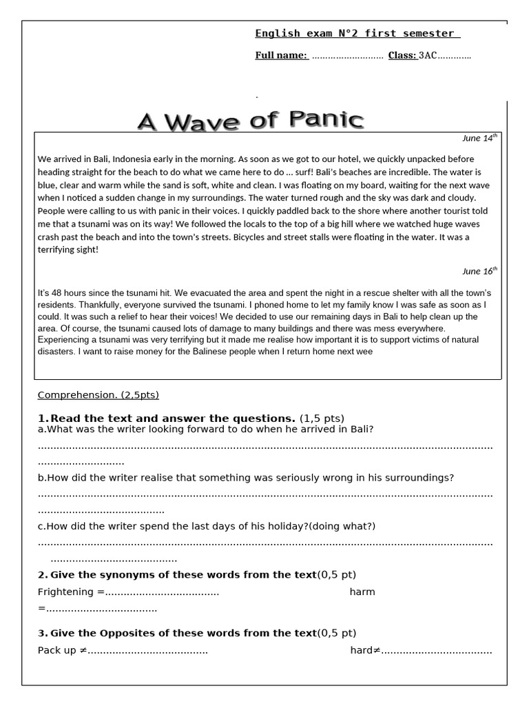 wave of panic | PDF | Natural Hazards | Natural Disasters