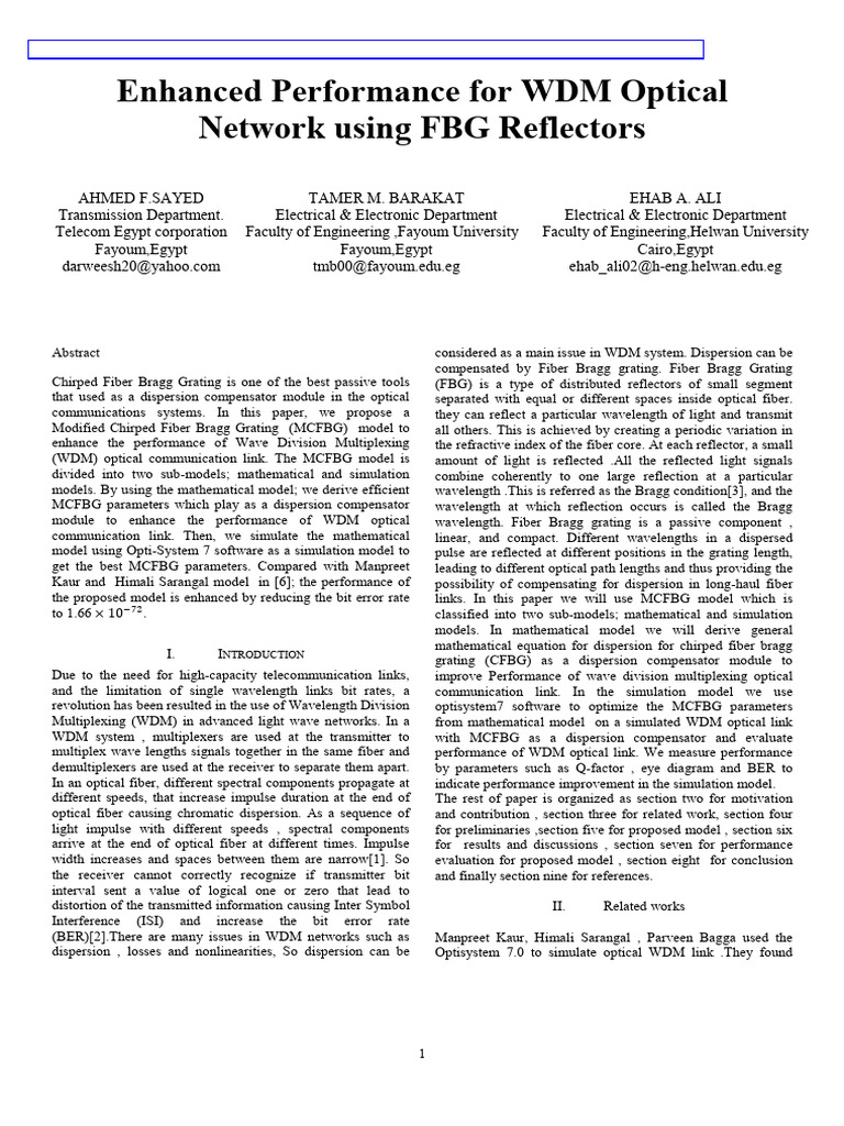 Directly Applied in Simulation My Paper in IEEE Format-Revised | PDF ...
