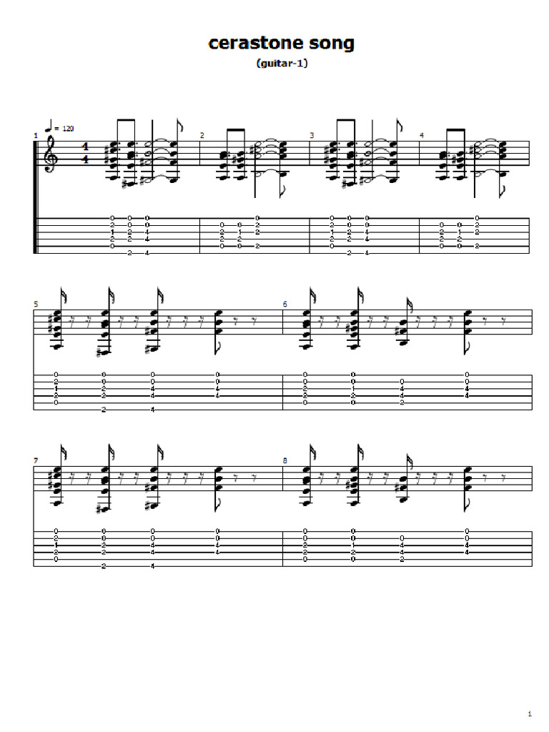 Cerastone Song Guitar-1 | PDF