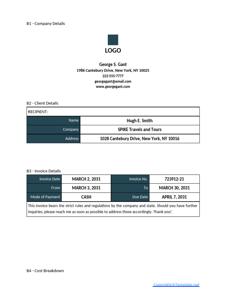 Sample Freelance Invoice Template | PDF | Invoice | Economies